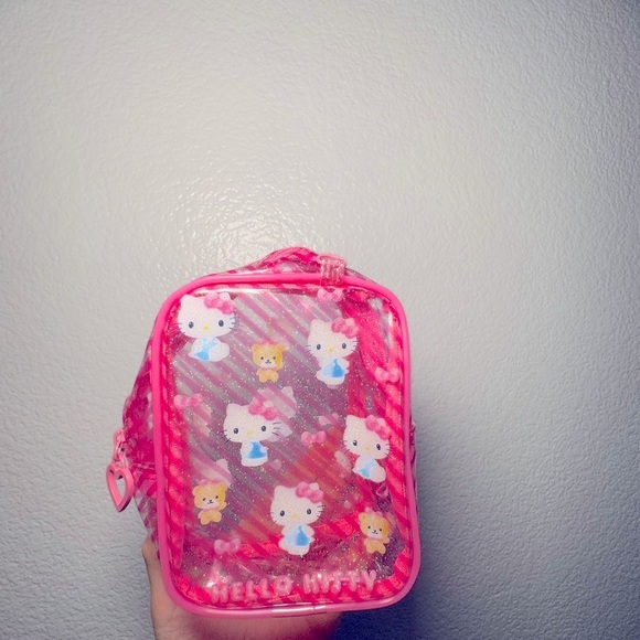 Hello Kitty | Bags | Hello Kitty Pink Glitter Toiletry Accessories Mini ...
